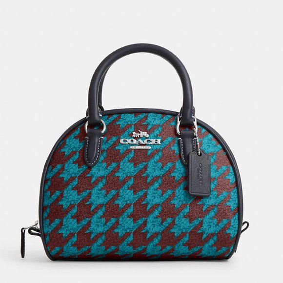 Coach | Bags | Coach Sydney Satchel With Houndstooth Print | Poshmark